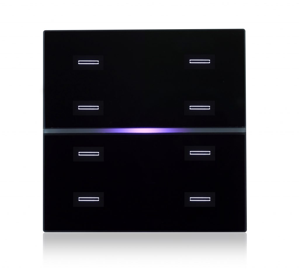 9025 KNX CAPACITIVE BUTTON - RGB RANGE 10 Channels (Black)